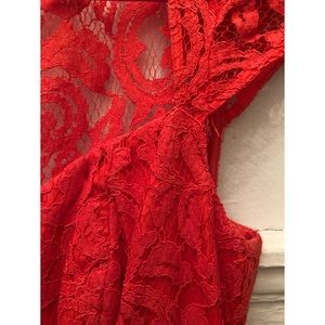J. Crew | Dresses | J Crew Tinsley Dress In Leavers Lace Poppy Red ...